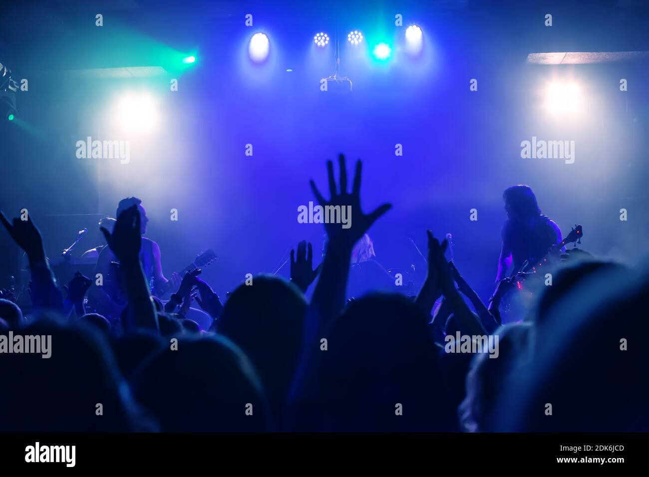 dancing audience at concert at nightclub Stock Photo - Alamy