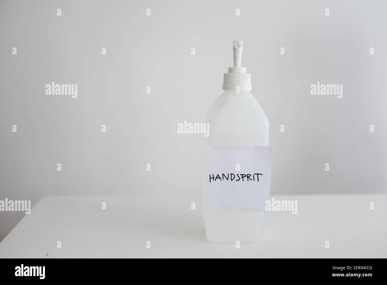A bottle of hand disinfection Stock Photo - Alamy