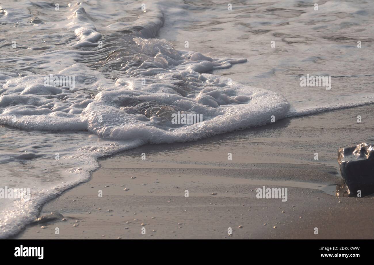 wave splash sea beach macro, close up Stock Photo - Alamy