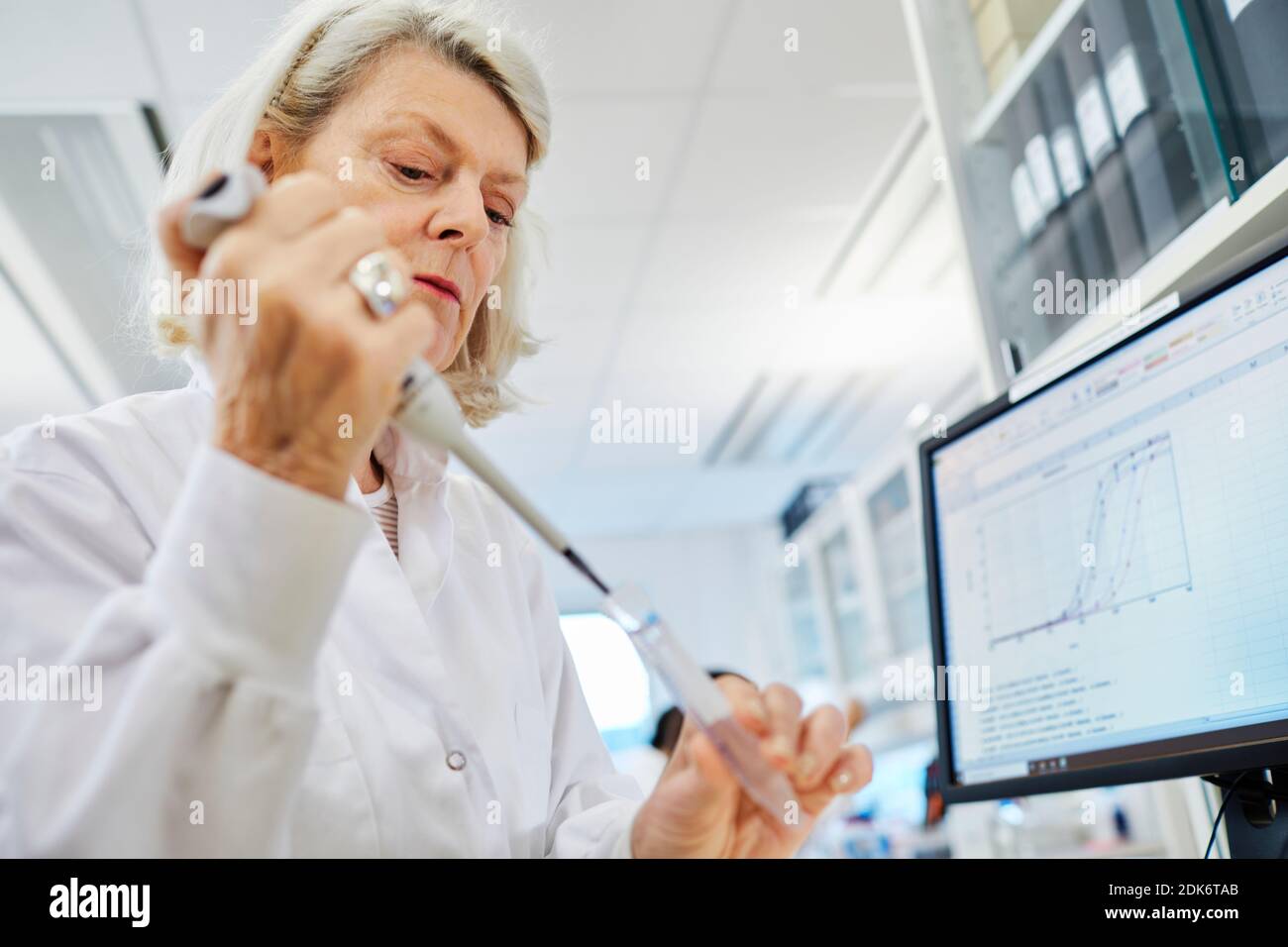 Woman working in laboratory Stock Photo - Alamy