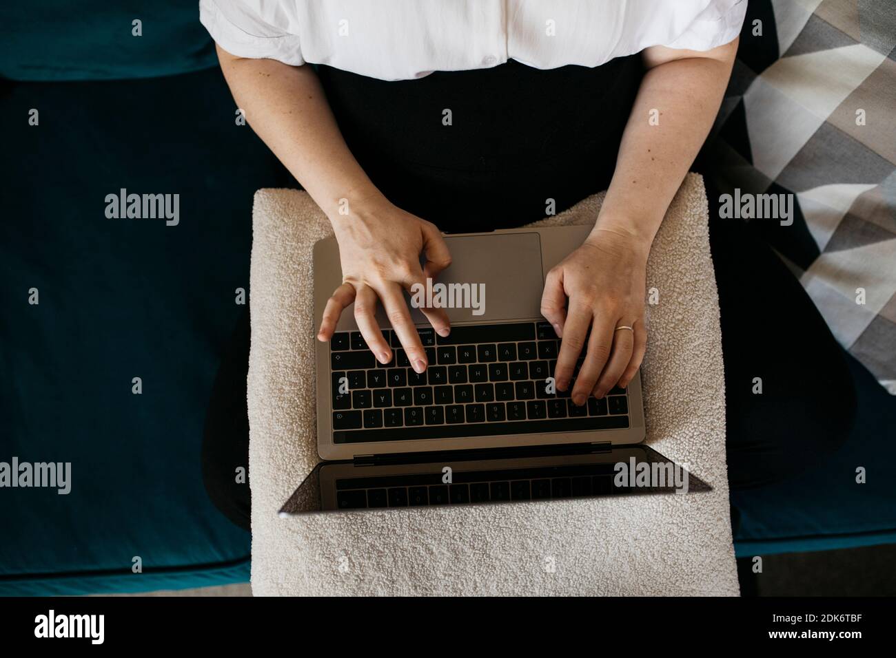 Womans hands on laptop keyboard Stock Photo - Alamy