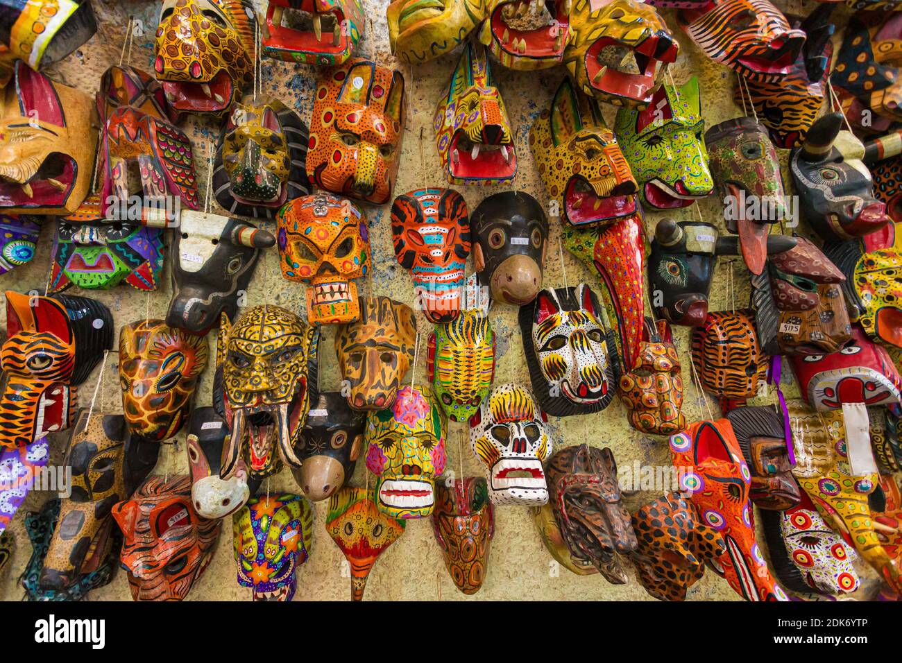 Colorful masks in a shop in Guatemala Stock Photo - Alamy