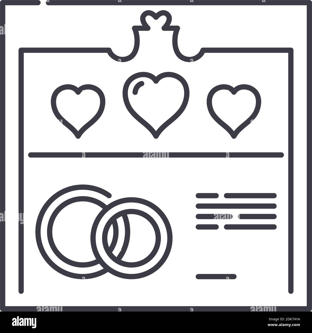 Invitation icon, linear isolated illustration, thin line vector, web ...