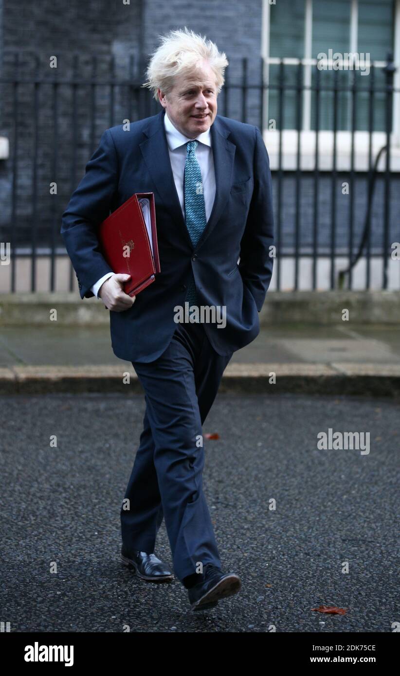 Prime Minister Boris Johnson arrives in Downing Street, London, ahead ...