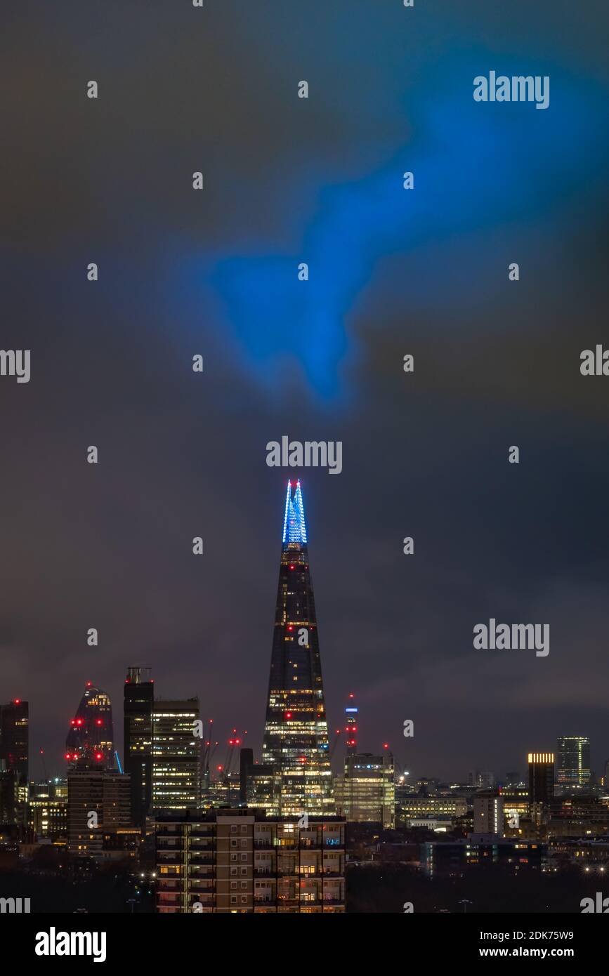London, UK. 11th December, 2020. Shard Lights. The Shard’s annual ...