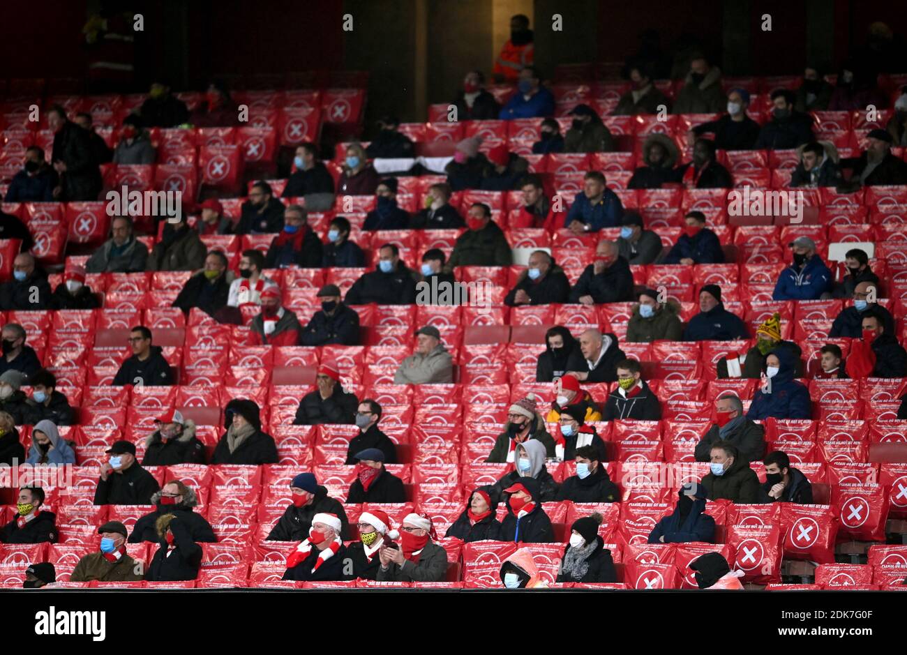 File photo dated 13-12-2020 of Arsenal fans watch their side in the ...
