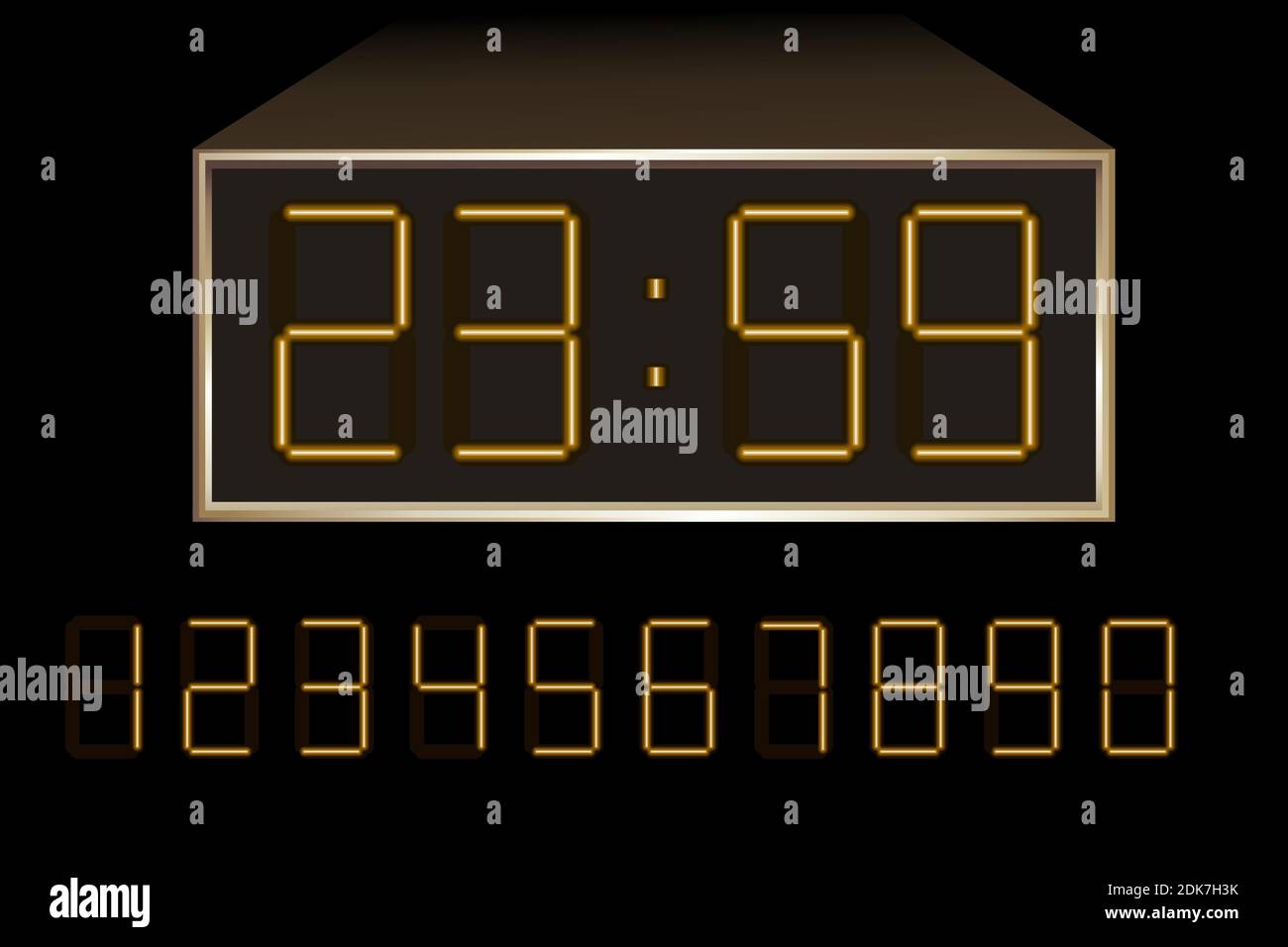 Vector neon clock hi-res stock photography and images - Alamy