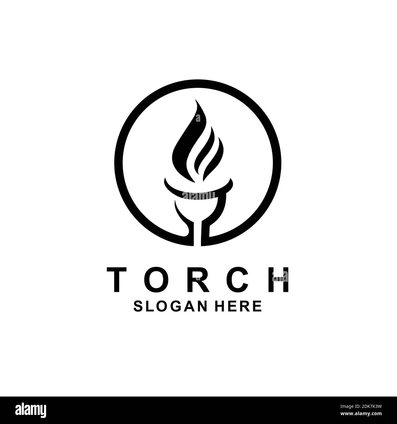 Torch logo design inspiration template Stock Vector Image & Art - Alamy