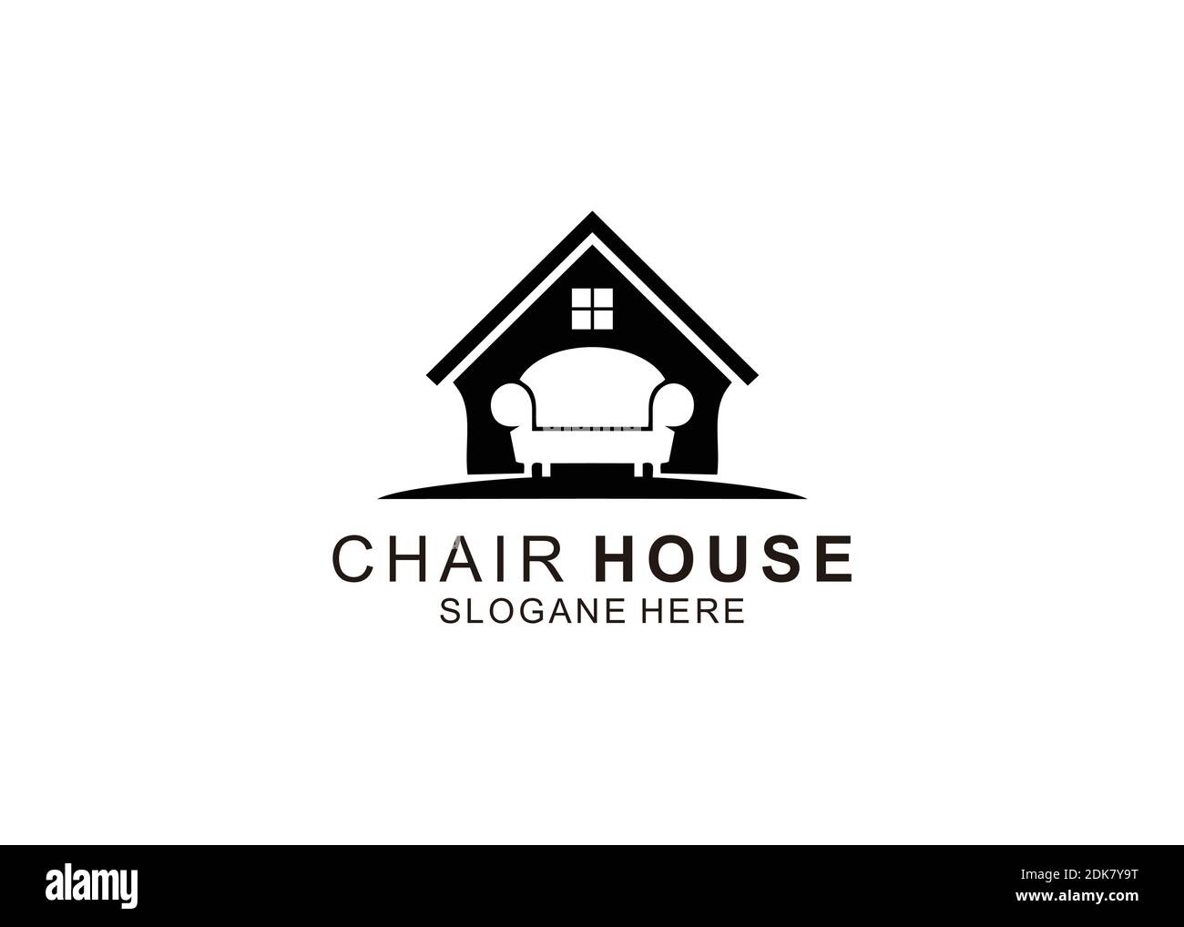 simple icon chair house Logo Template Design inspiration Stock Vector ...