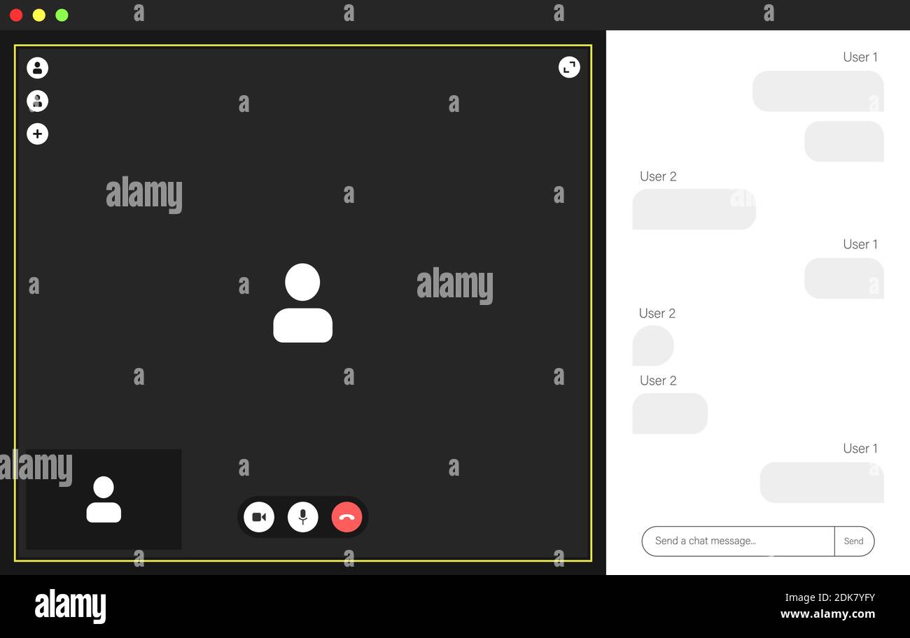 Group video calls Stock Vector Images - Alamy