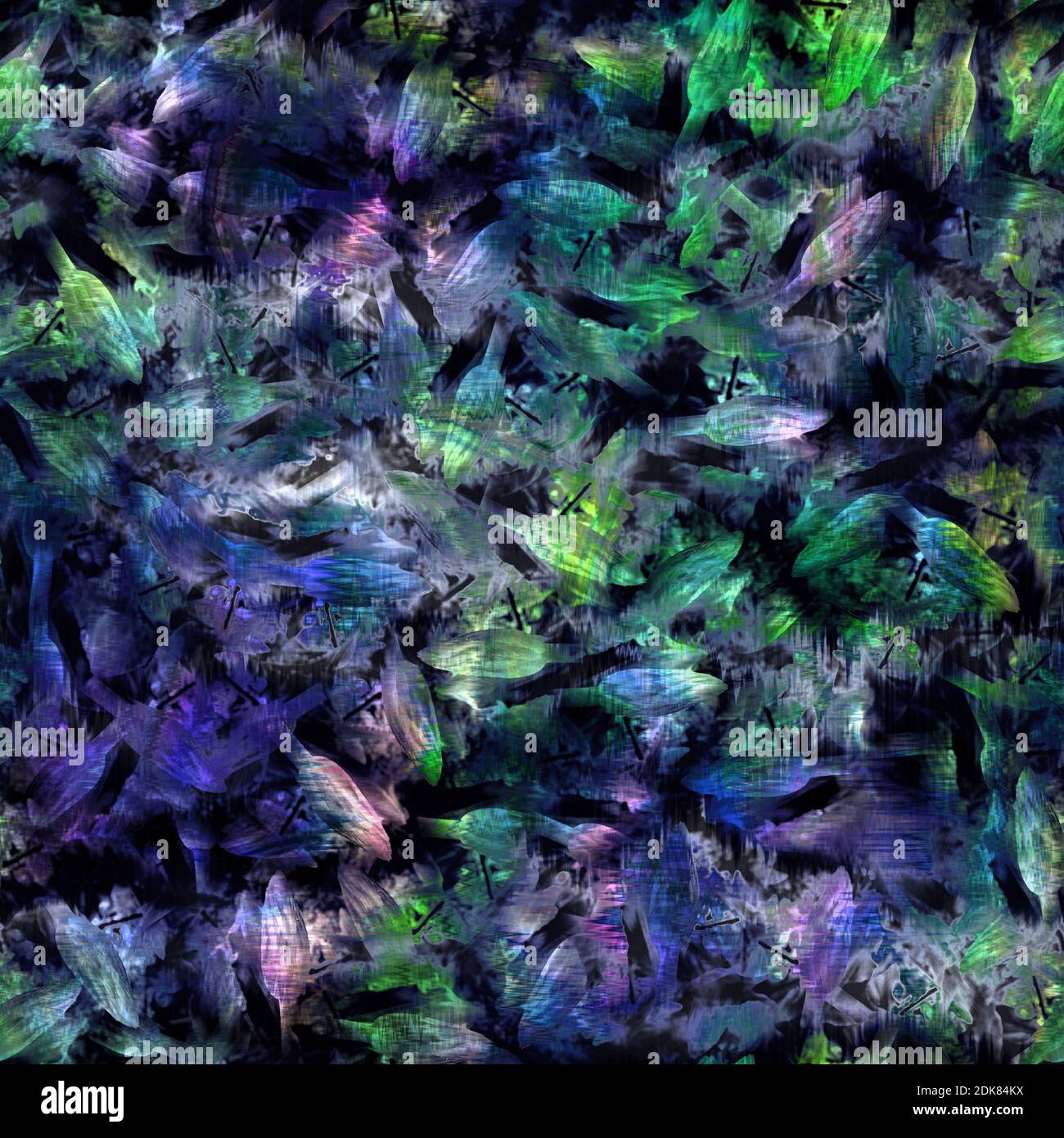 Seamless abstract color blobs with floral overlay Stock Photo - Alamy