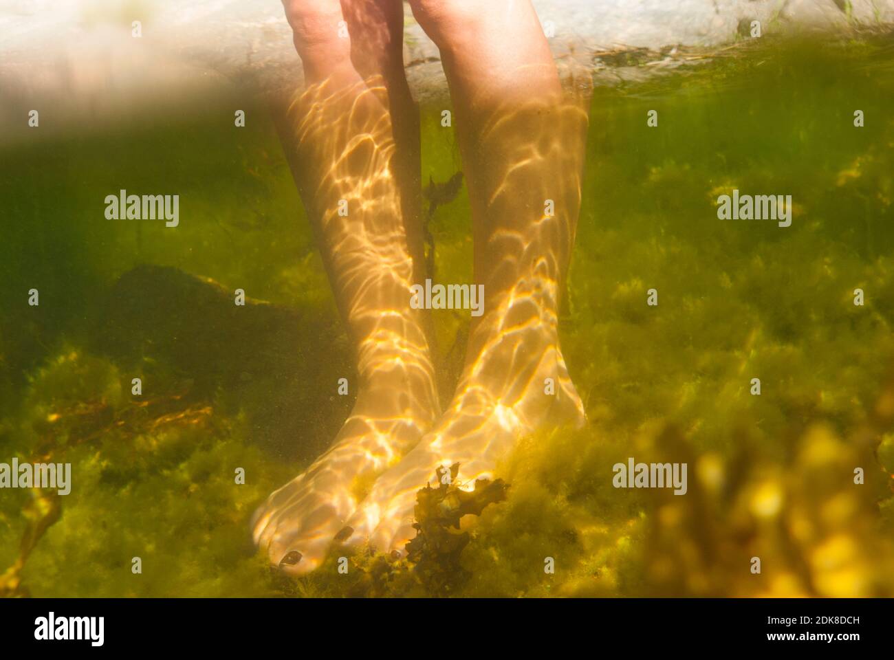Womans feet in sea Stock Photo - Alamy