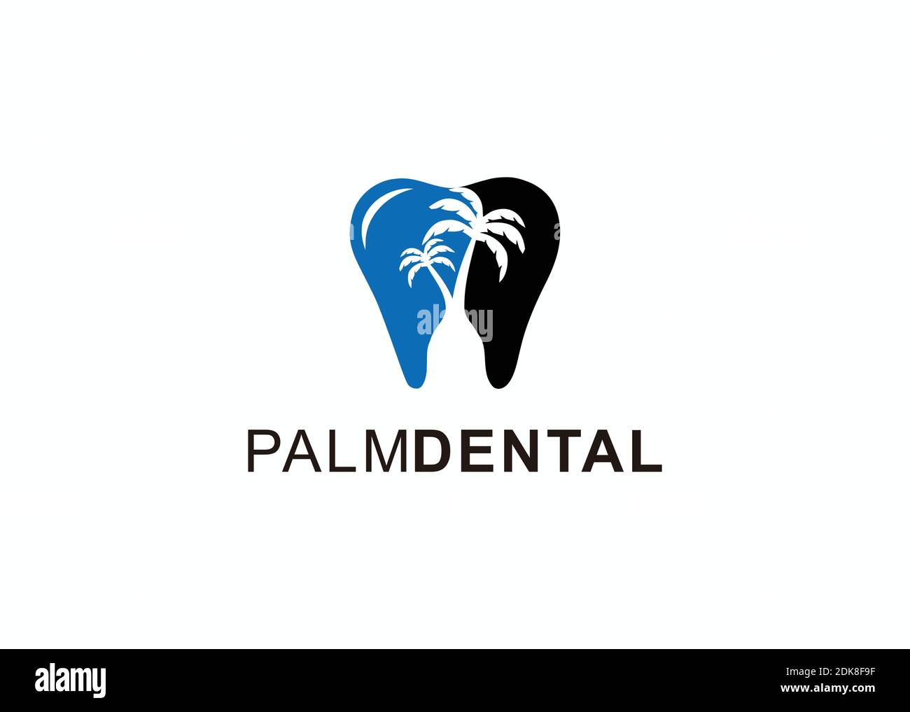 tree palm dental simple logo design inspiration Stock Vector Image ...