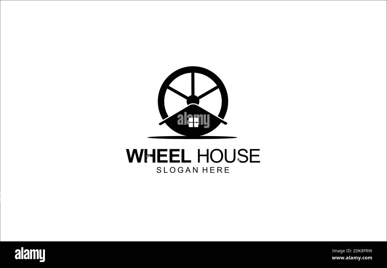 wheel and house logo design concept Symbol Illustration Stock Vector ...