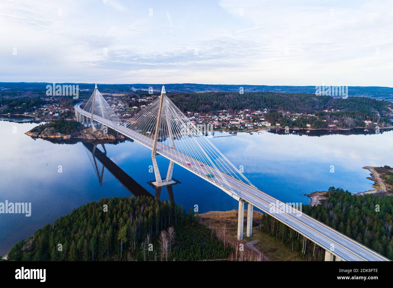 High angle view of Uddevalla Bridge, Bohuslan, Sweden Stock Photo - Alamy