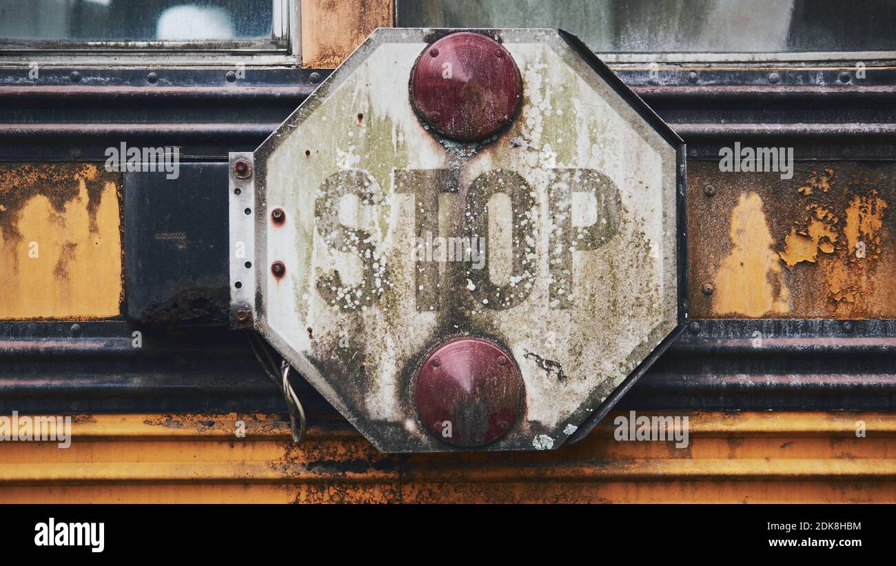 Damaged school bus hi-res stock photography and images - Alamy