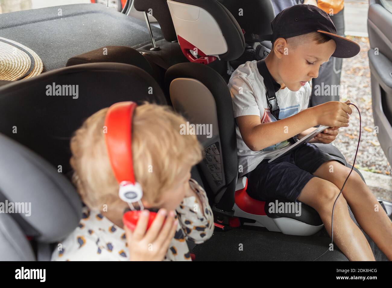 Boys in car Stock Photo - Alamy