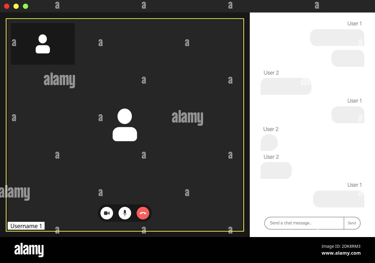 New UI Video conference , video conference calls window overlay Stock ...