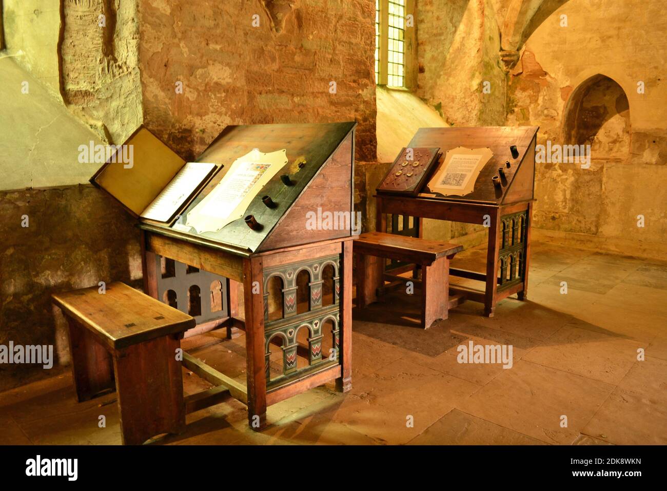 Monks' reading desks at Rufford Abbey, Rufford Abbey Country Park ...