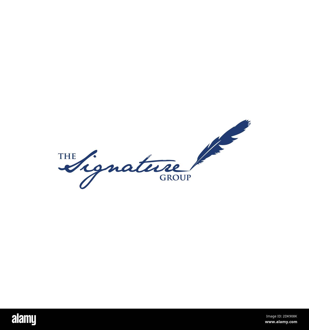 Minimalist Quill Pen Signature logo design inspiration Stock Vector ...