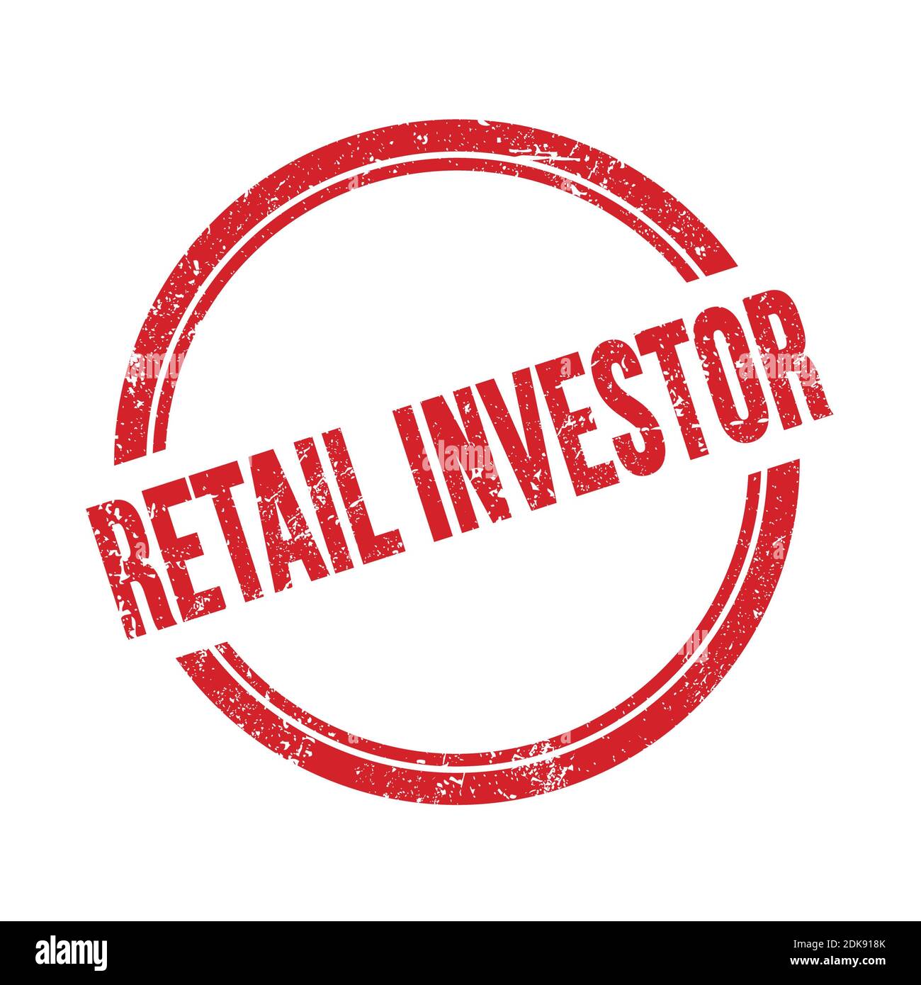 RETAIL INVESTOR text written on red grungy vintage round stamp Stock ...