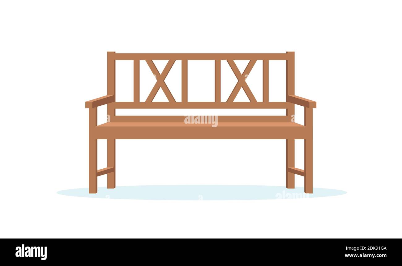 Single wooden bench in Cut Out Stock Images & Pictures - Alamy