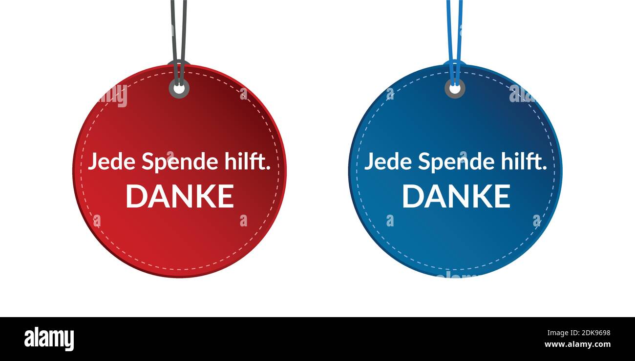 round hanging label tag set donation vector illustration EPS10 Stock ...