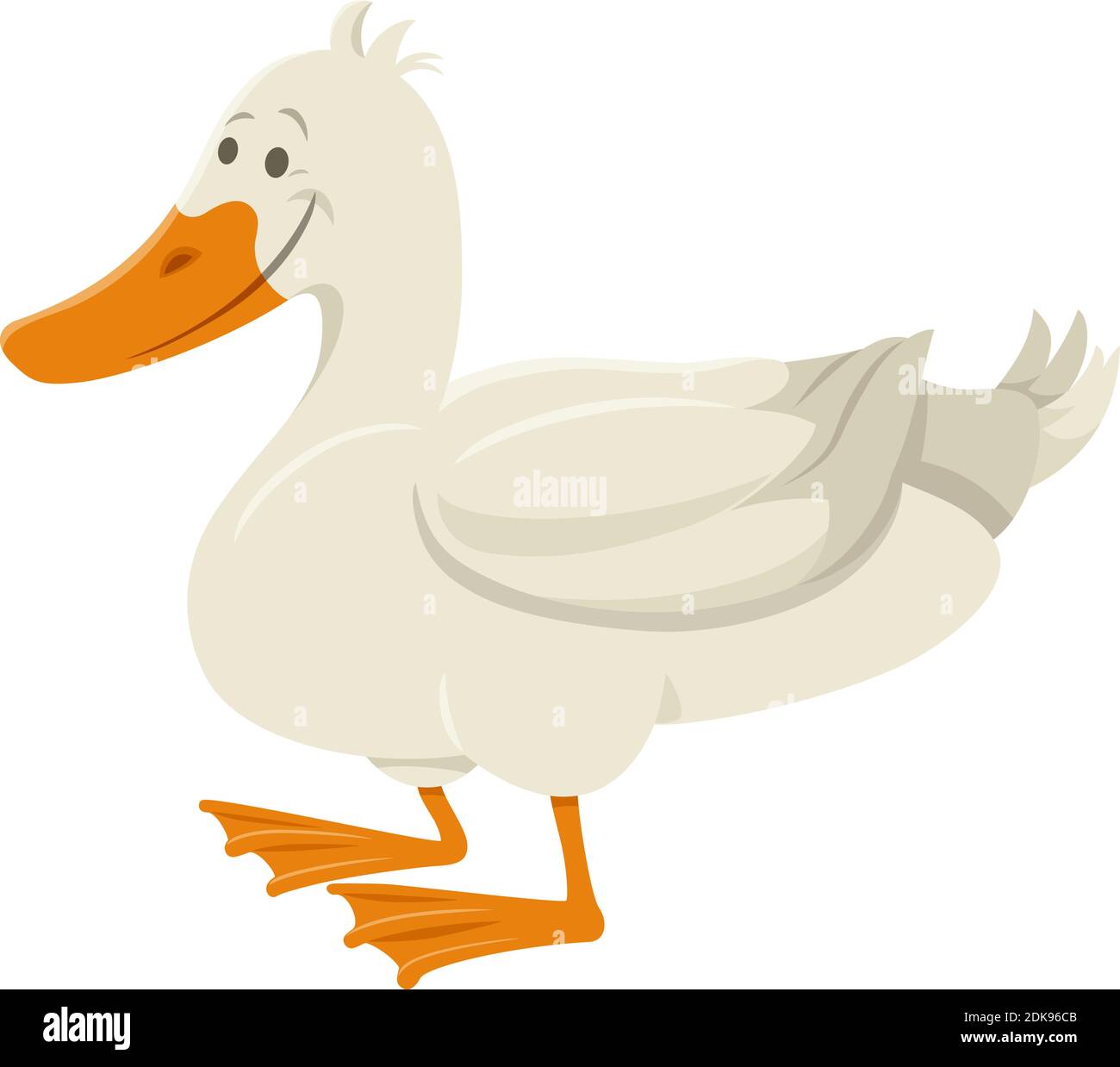 Cartoon illustration of duck bird farm animal character Stock Vector ...
