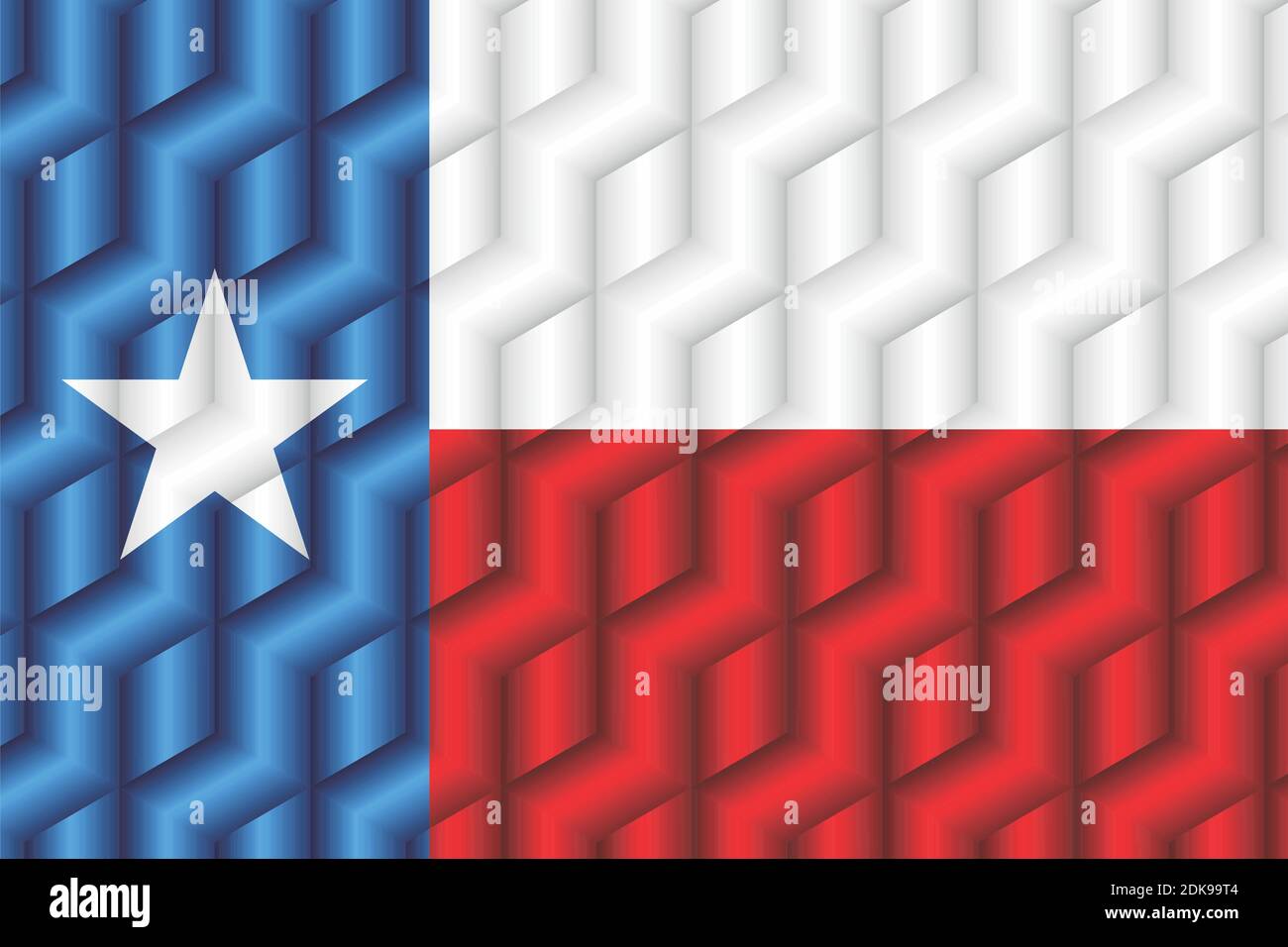 Texas flag from many cubes - Illustration, Three dimensional flag of ...