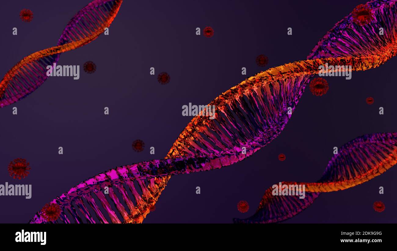 DNA 3D render science or medical background Stock Photo - Alamy
