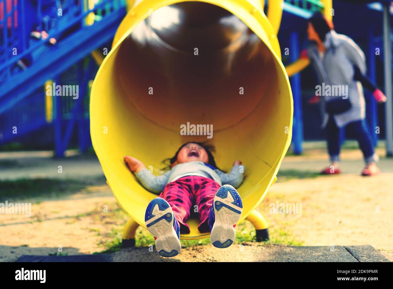 Boy crying in playground hi-res stock photography and images - Alamy