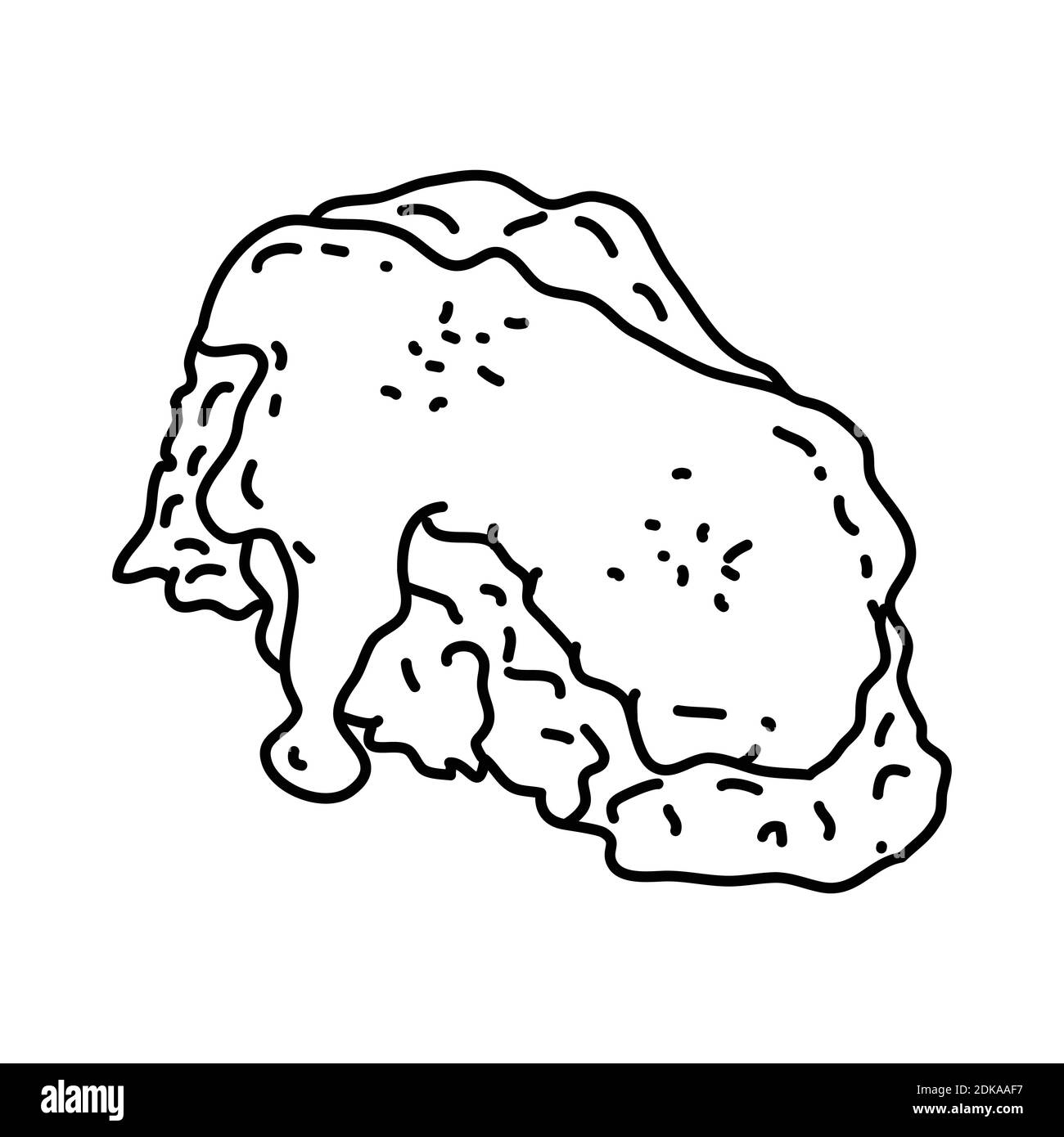 Chicken Fried Steak Icon. Doodle Hand Drawn or Outline Icon Style Stock ...