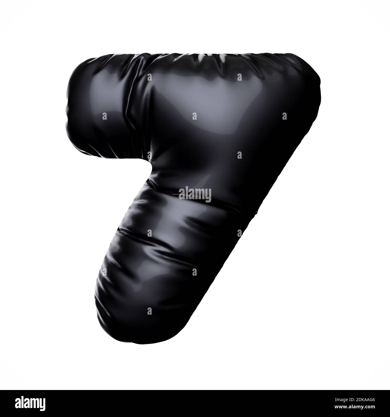 English alphabet black balloon digit font number character 7 seven on ...