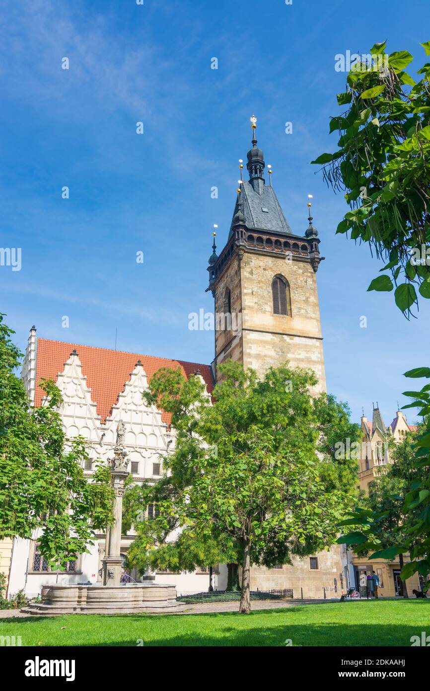 Prague Charles Square New Town Hall High Resolution Stock Photography ...
