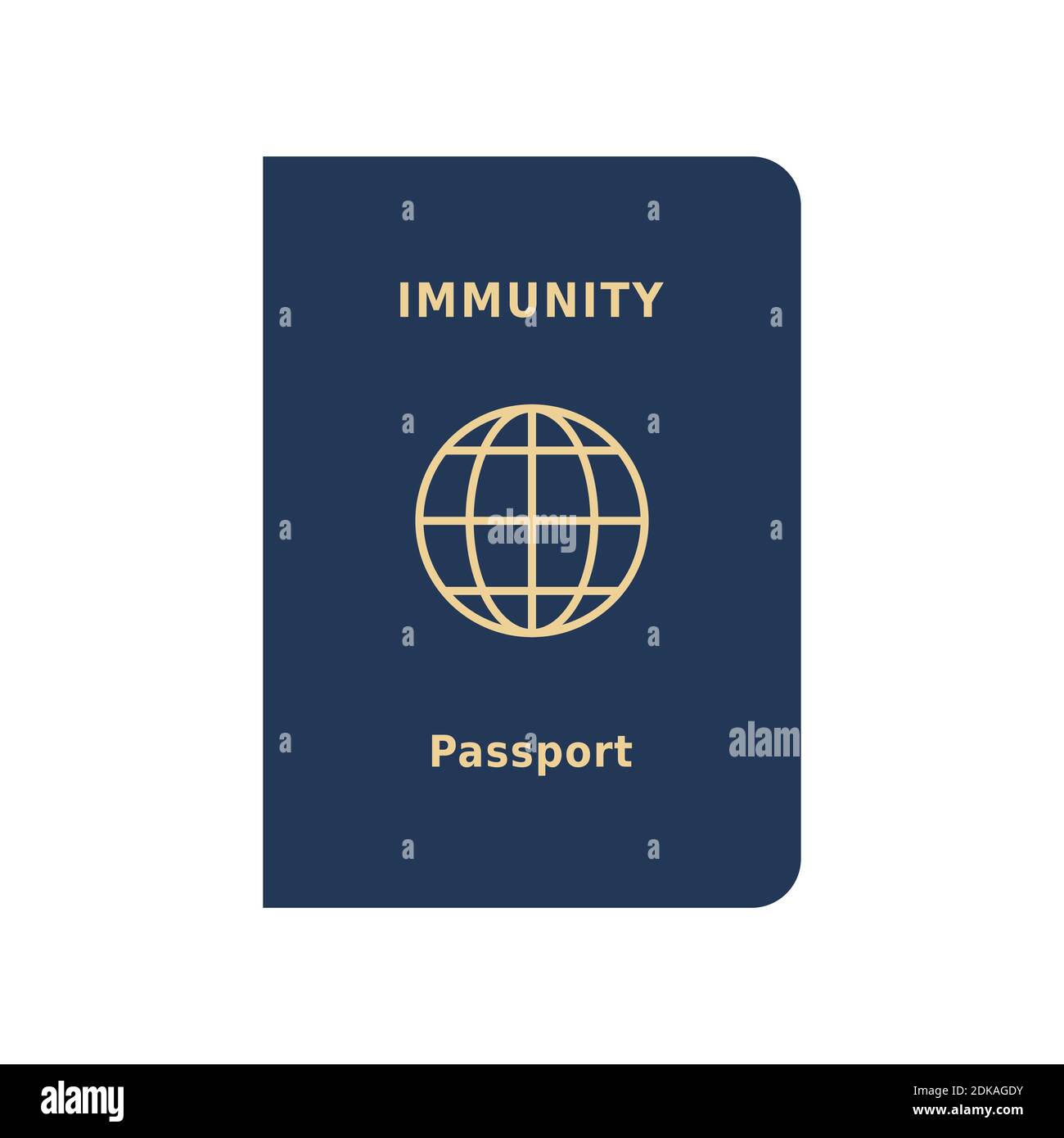 Immunity passport icon. Travel document as a proof that a person is ...