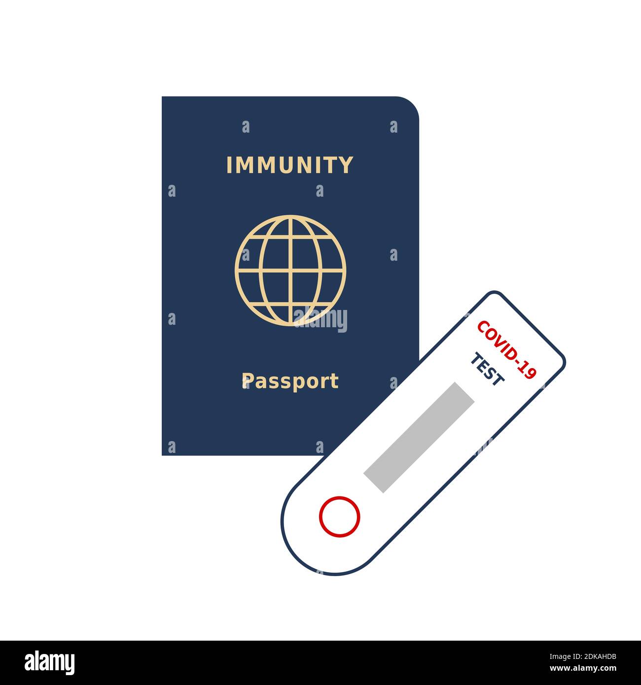 Immunity passport concept. Identification document with fast COVID-19 ...