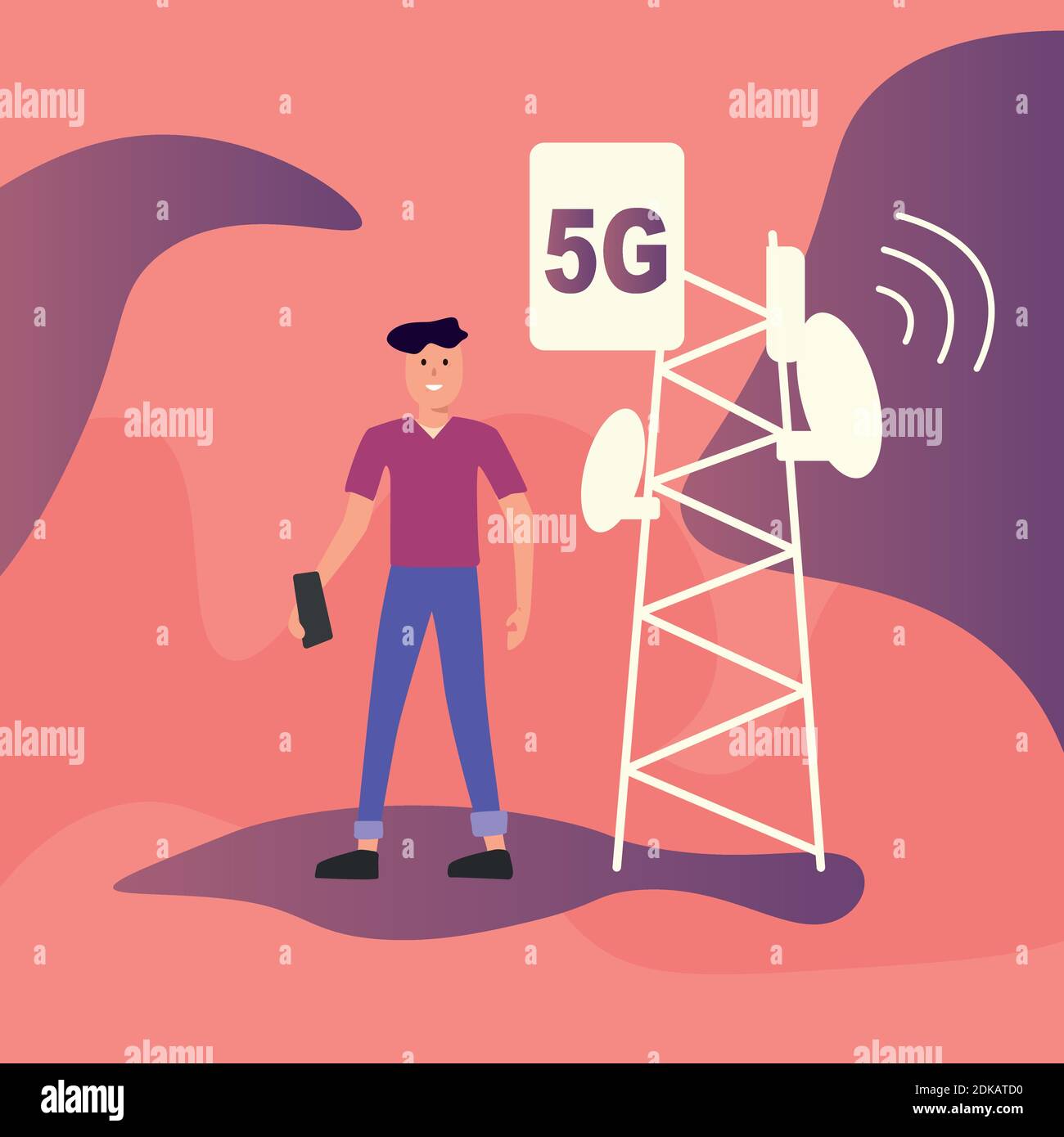 The telecom tower Stock Vector Images - Alamy