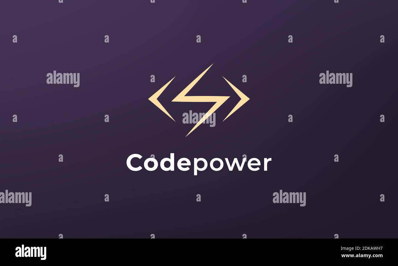 simple and modern power code logo Stock Vector Image & Art - Alamy
