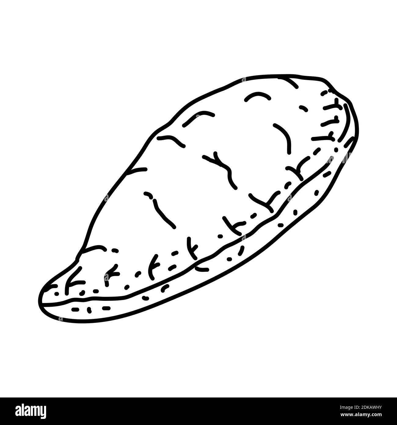 Meat filled pasty Black and White Stock Photos & Images - Alamy