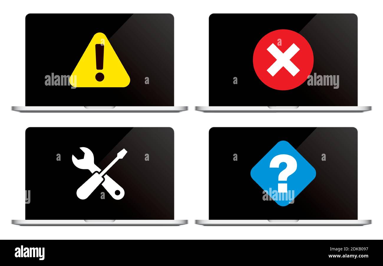 Laptop repair Stock Vector Images - Alamy