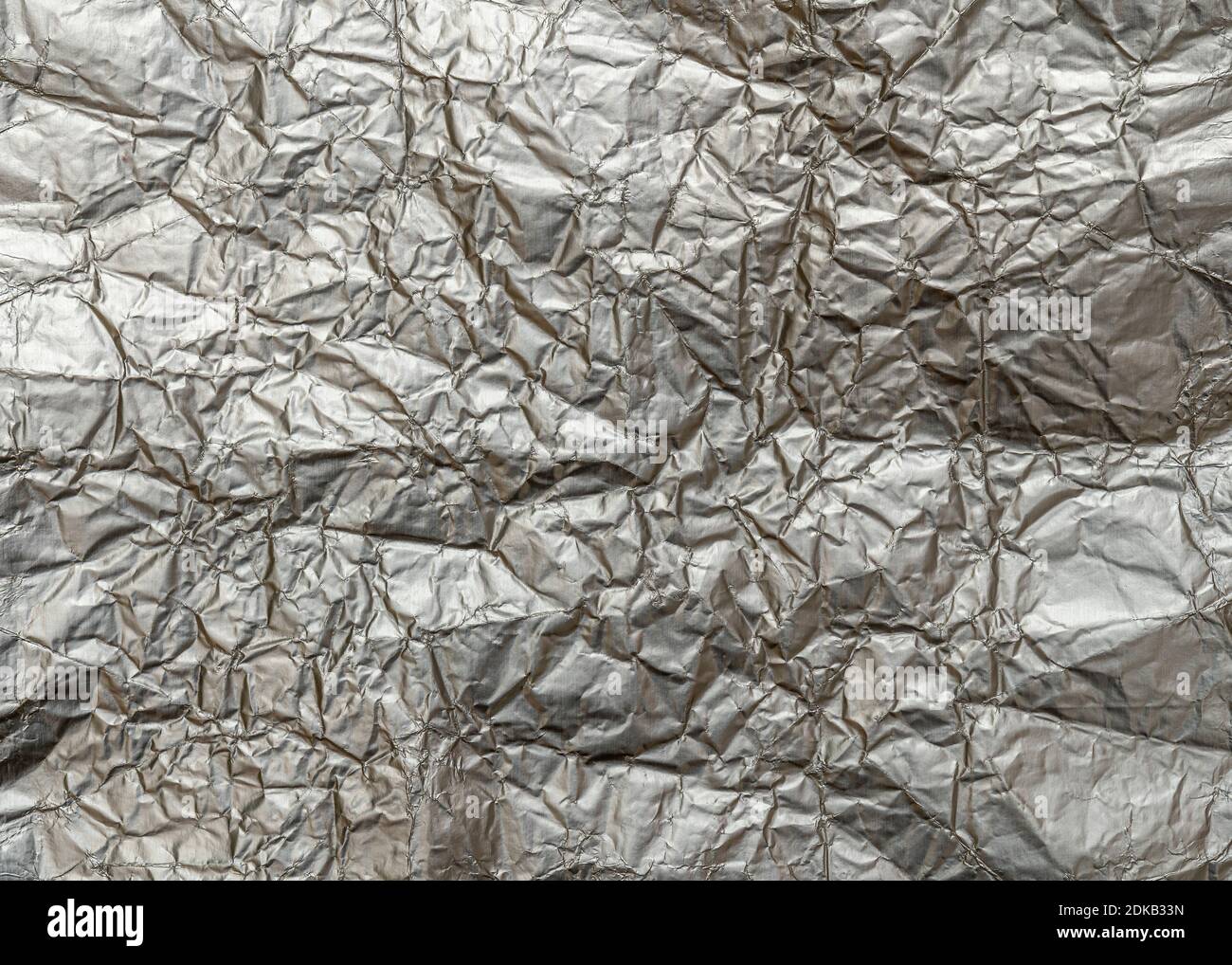 Wrinkled metal foil texture, silver color abstract background Stock ...