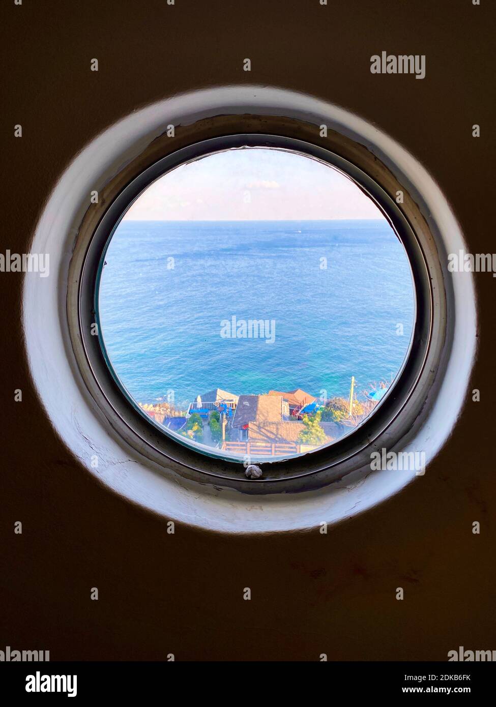 Sea Seen Through Window Stock Photo - Alamy