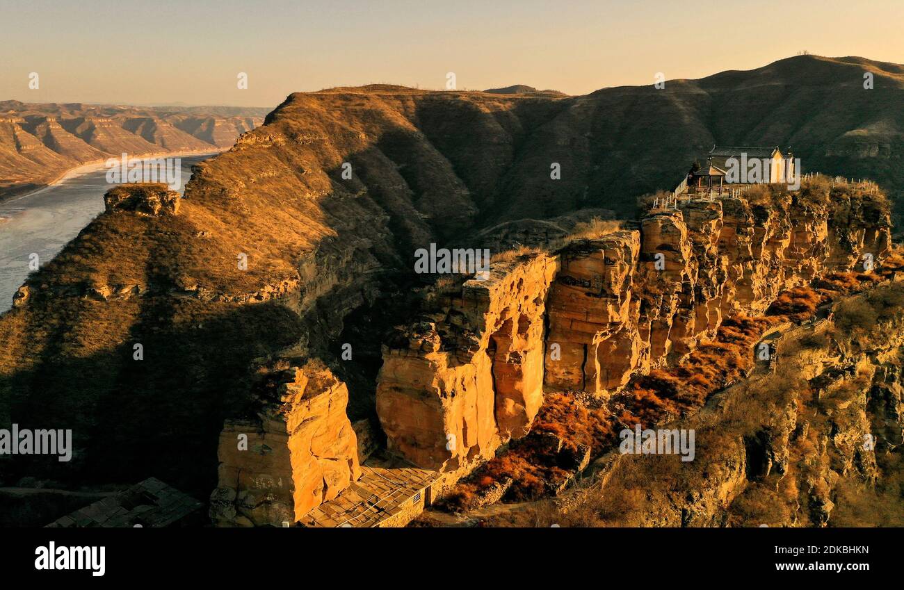 Yan'an. 15th Dec, 2020. Aerial photo taken on Dec. 15, 2020 shows a ...