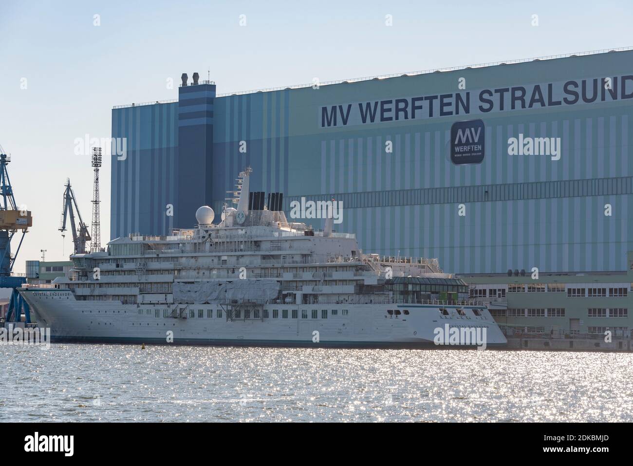 Germany, Mecklenburg-Western Pomerania, Stralsund, MV shipyards with ...
