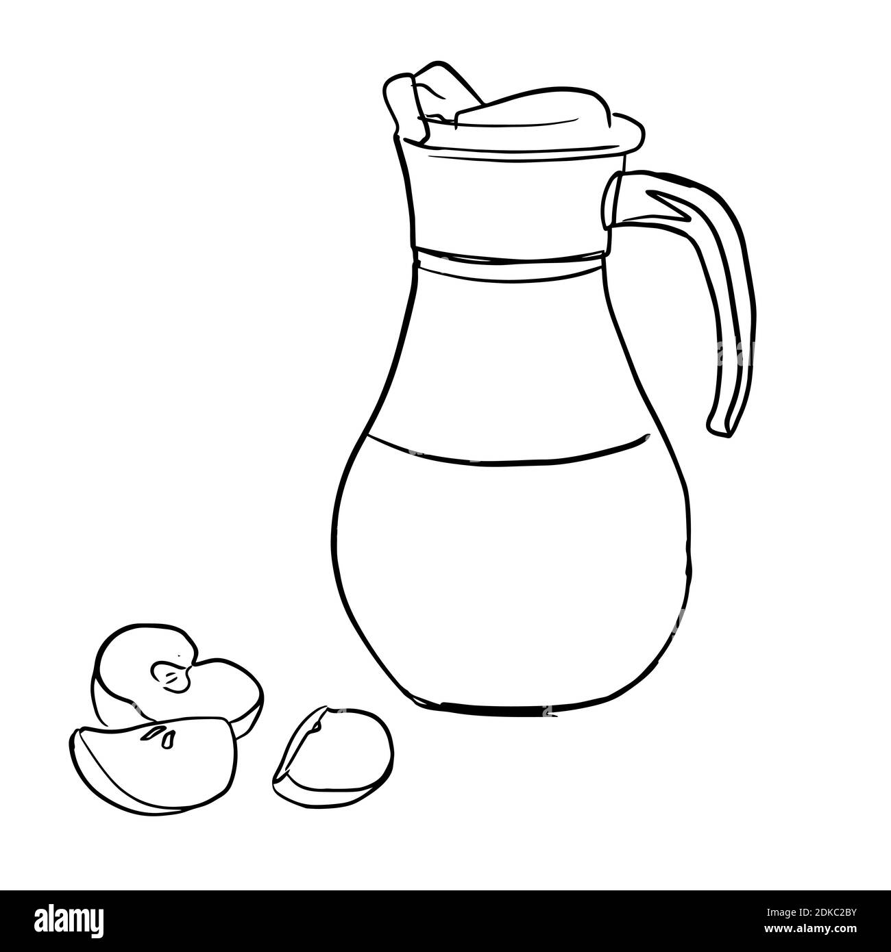 Milk jar white outline Stock Vector Images - Alamy