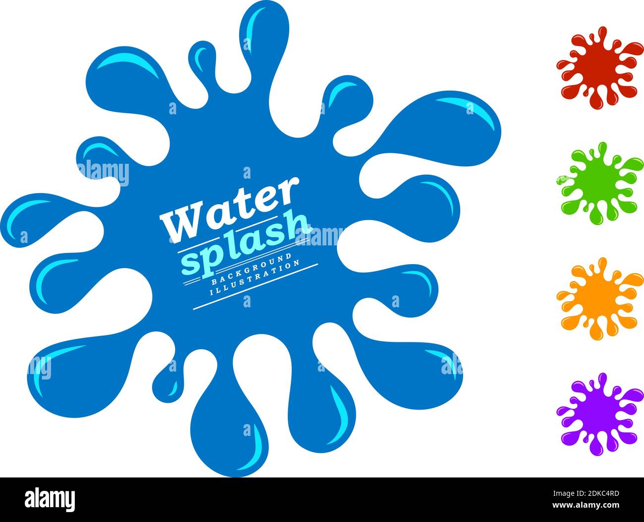 Colored Water Splash Clipart