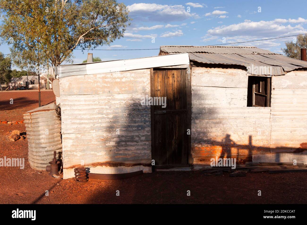 Corrugated iron houses of the historical gold mining town Gwalia ...