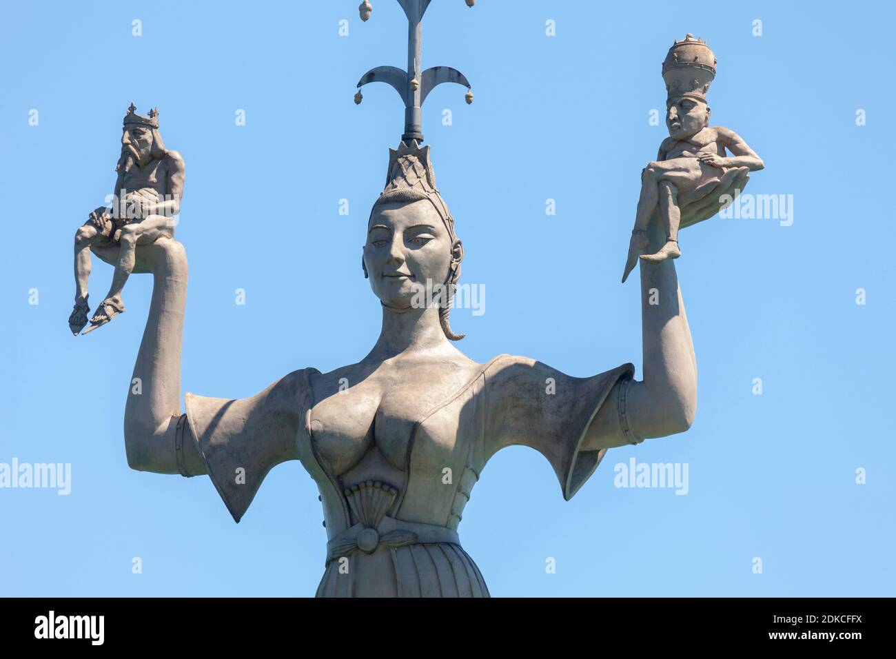 Imperia with Pope Martin V and King Sigismund; Statue by Peter Lenk ...