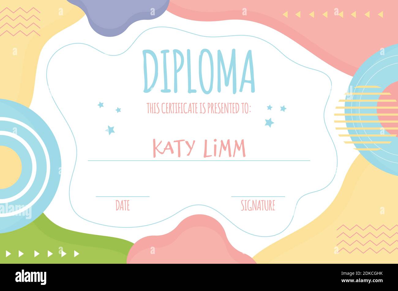 Diploma certificate template, vector illustration Stock Vector Image ...