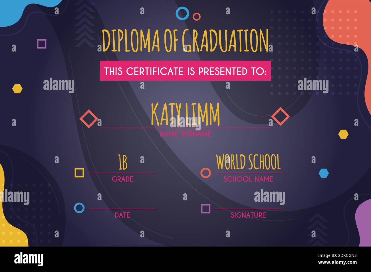 High School Graduation Certificate Template